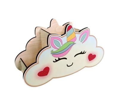 China Wooden Unicorn Pencil Holder pencil box crayon box home office & Pencil Stand Or Desk make-up Organizer for  Stationery for sale