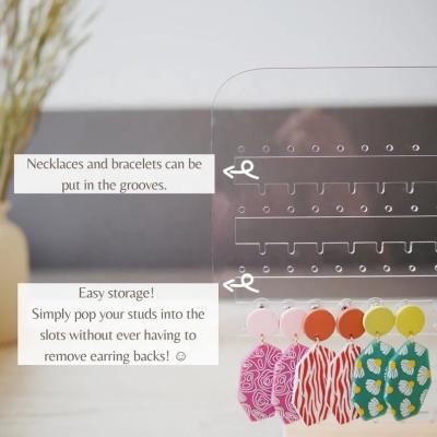 China Personalized Jewelry DisplayJewelry Stand Girls Room Decor Earring Holder Acrylic Jewelry Stand Jewelry Organizer Earring for sale