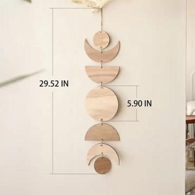 China Creative Sun and Moon wooden pendant retro style decorations for sale