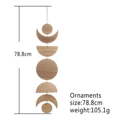 China Creative Sun and Moon wooden pendant retro style decorations for sale