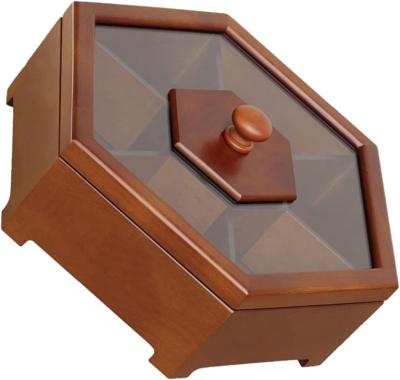 China Customized Box Divided Multi-Function Wedding Dried Fruit Nuts Crackers Food Cookies Snack Hexagon for sale