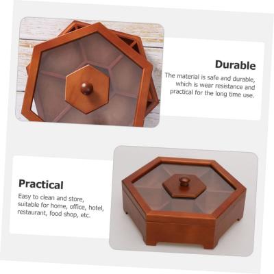 China Customized Box Divided Multi-Function Wedding Dried Fruit Nuts Crackers Food Cookies Snack Hexagon for sale