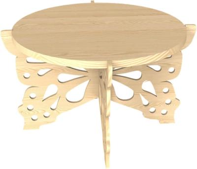 China Customized Cake Stand Rustic Serving Platter Easy Clean Butterfly Shaped Base Decorative Wood Cake Holder Cake Rack for sale