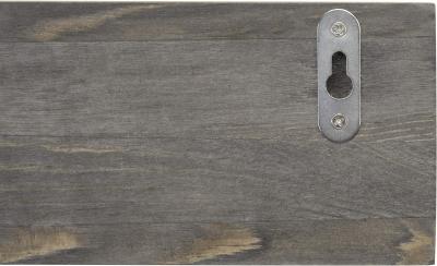 China Wall Mounted Vintage Gray Wood Hanging Key and Mail Holder Rack Floating Display Shelf for sale