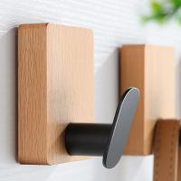 China Solid Wood Beech Wall Hook - Handmade Customizable Coat Hanger for sale