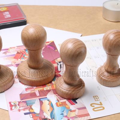 Cina Manicotto rotondo in legno, manopole in legno, supporti per timbri, cassettiere per la fabbricazione di timbri in vendita
