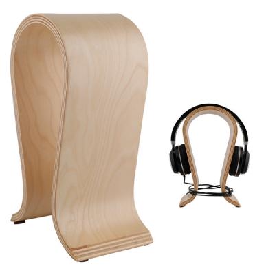China Headphone stand U-shaped headset display stand walnut gaming display stand for sale