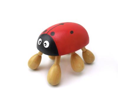 China Wooden Gift&Craft factory , ladybird shaped wooden toy or wooden head messager for sale