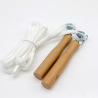 China Adjustable Wooden Handle Skipping Rope for sale