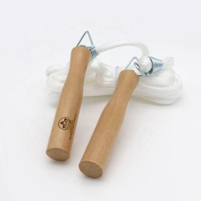 China Adjustable Wooden Handle Skipping Rope for sale