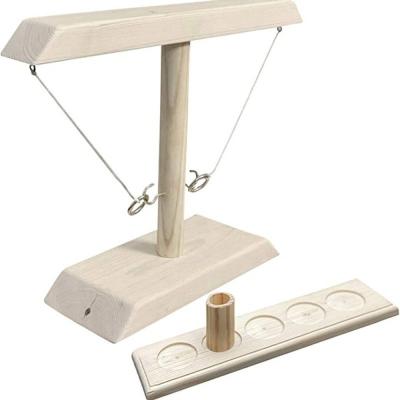 China wooden toss games  Ring Toss Game for Kids, Hook and Ring Game Handmade Wooden with Shot Ladder for sale