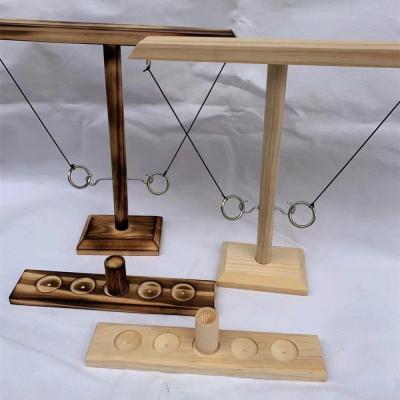 China wooden toss games  Ring Toss Game for Kids, Hook and Ring Game Handmade Wooden with Shot Ladder for sale