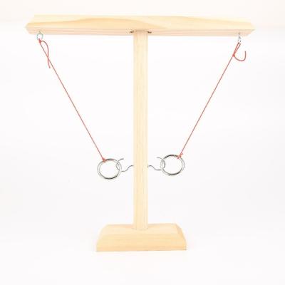 China wooden toss games  Ring Toss Game for Kids, Hook and Ring Game Handmade Wooden with Shot Ladder for sale