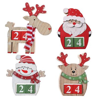 China Wholesale Christmas Gift 3D Wooden Decoration Calendar For Home Decoration for sale