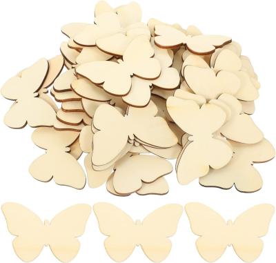 China Unfinished Wooden Butterfly Cutout Wood Butterfly Crafts Wooden Butterfly Decoration for DIY Paint Craft for sale