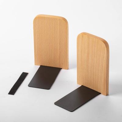 China Wood Book Ends for Shelves, Wooden Bookend Support for Books and Movies for sale