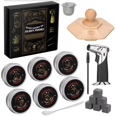 China Luxury wooden Cocktail smoker kit with Cocktail Smoker and wooden chips(Without Butane) for sale