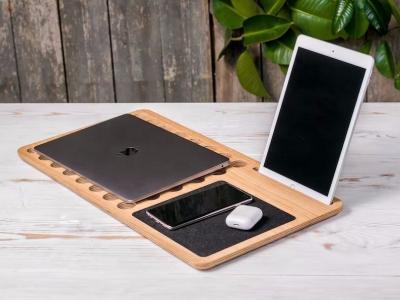 China Wood Laptop Stand Wooden Lap Desk  Portable Lap Desk Portable Desk Laptop Tray Laptop Table for sale