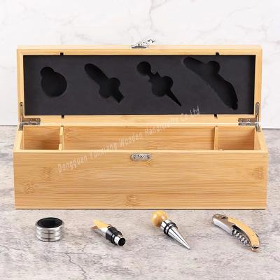 Cina Sostenibile Retro Legno Single Wine Bottle Box Holder regalo Giorno di Natale Wine Storage Case in vendita