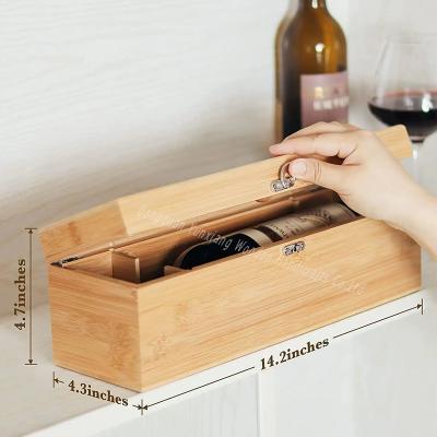 Cina Sostenibile Retro Legno Single Wine Bottle Box Holder regalo Giorno di Natale Wine Storage Case in vendita