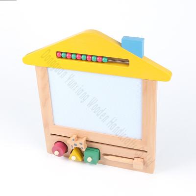 China Doodle Pad Wooden Magnetic Drawing Board for Toddlers 3 No-mess Painting Game Reusable Montessori Toy for sale