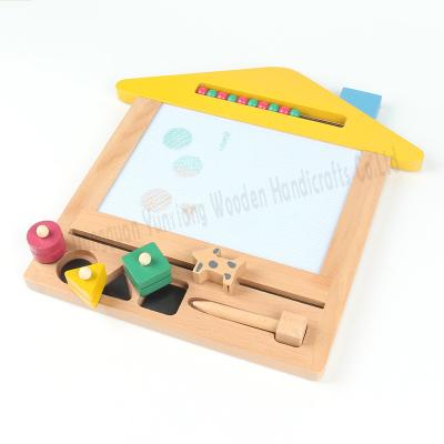 China Doodle Pad Wooden Magnetic Drawing Board for Toddlers 3 No-mess Painting Game Reusable Montessori Toy for sale