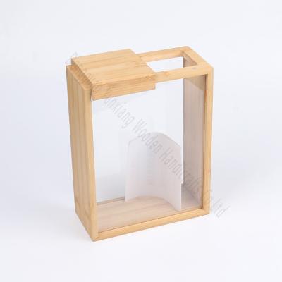 Cina Dispenser per cereali in bambù per la cucina Contenitore per la conservazione degli alimenti Organizzatore di cereali secchi Ricaricabile Contenitore per riso Contenitore per cereali da appoggio Coperchio trasparente Ermetico Soluzione rustica per dispensa in vendita