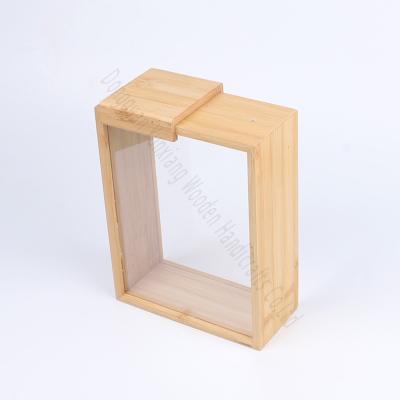 Cina Dispenser per cereali in bambù per la cucina Contenitore per la conservazione degli alimenti Organizzatore di cereali secchi Ricaricabile Contenitore per riso Contenitore per cereali da appoggio Coperchio trasparente Ermetico Soluzione rustica per dispensa in vendita