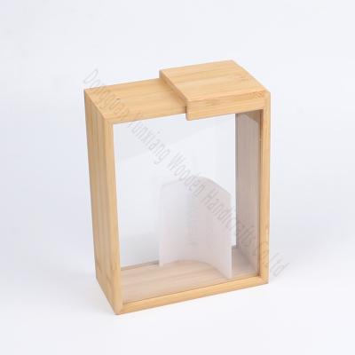 Cina Dispenser per cereali in bambù per la cucina Contenitore per la conservazione degli alimenti Organizzatore di cereali secchi Ricaricabile Contenitore per riso Contenitore per cereali da appoggio Coperchio trasparente Ermetico Soluzione rustica per dispensa in vendita