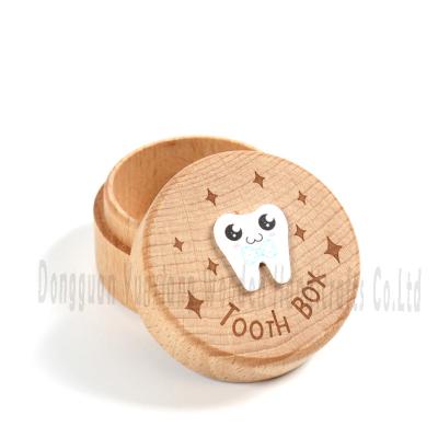 China Premium Wooden Tooth Box for Kids – Personalized Keepsake Box for Storing Baby Teeth and Memorabilia – Durable Tooth Fairy Box with Secure Lid for Safe Storage and Special Moments for sale