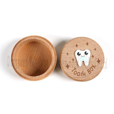 China Premium Wooden Tooth Box for Kids – Personalized Keepsake Box for Storing Baby Teeth and Memorabilia – Durable Tooth Fairy Box with Secure Lid for Safe Storage and Special Moments for sale