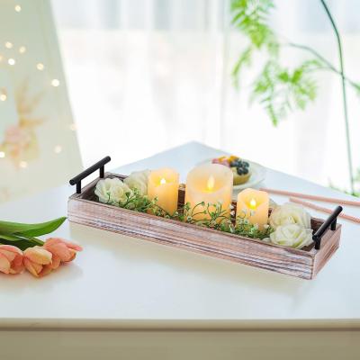 China Wooden Decorative Tray Handcrafted Wooden Tray for Home Decor Stylish Storage Tray for Candles, Flowers, and Decorative Items Elegant Serving Tray for Parties, Weddings, and Special Occasions for sale