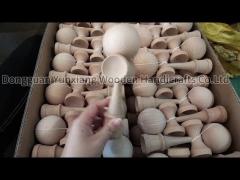 2 tot 4 jaar Houten Kendama Laser Logo Houten Puzzle Toy 190 X 70mm