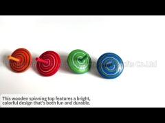 Maple Wood Spinning Top Toy for Kids Eco-Friendly