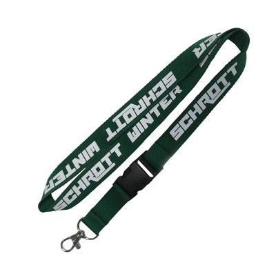 China Cheap Polyester Silk Screen Lanyard Keychain Round Nylon Lanyard with Logo Custom Lanyard ID Badge Holder for sale