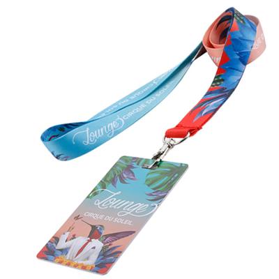 China 2018 cheap customized colorful polyester lanyard metal hook buckle cheap silk offset heat-transferring printing strap for sale
