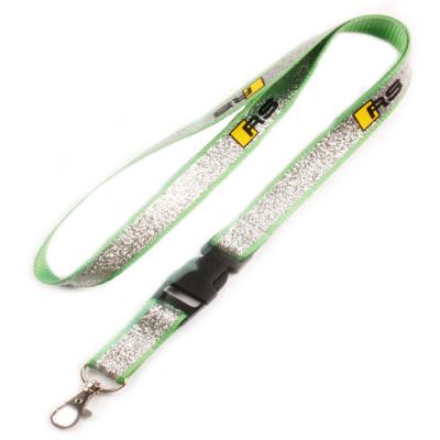China Double Layer Lanyard Polyester lanyard with Rainbow Lanyard with Metal Hook for sale