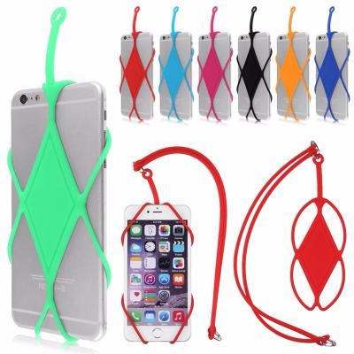 China 2019 best selling silicone neck strap lanyard cell phone holder smart phone case with lanyard for sale