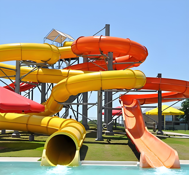 Aqua Park Customized Water Slide Hot Dipped Galvanized Steel 6-8mm Thick Fiberglass One-Year Warranty With 3D Design