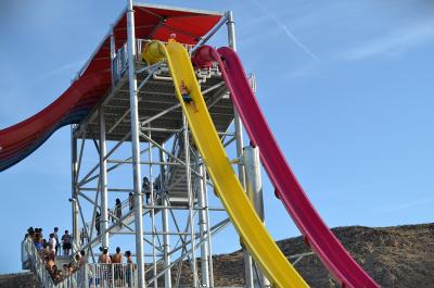 China Fiberglass Kamikaze Water Slide Customized High Speed Water Slide 12m Height for sale