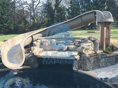 China Kids Fiberglass Hill Curve Water Slide Customized 1.2m - 2m Height 0.8m Width for sale