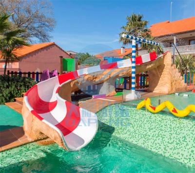 China Kids Fiberglass Hill Curve Water Slide Customized 1.2m - 2m Height 0.8m Width for sale