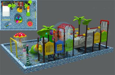 China 110㎡ Fiberglass Commercial Water Slide Pool LLDPE Mushroom Shaped For Children Te koop