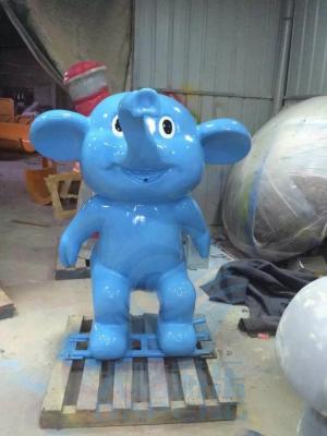 Cina I bambini giocano elefante degli spruzzi d'acqua dello stagno il piccolo, animale diritto della vetroresina - blu in vendita