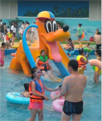 China Double Flume Mini Pool Slide Fiberglass Children Swimming Pool Dog Slide Anti UV for sale