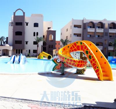 China Outdoor Cobra Mini Pool Slide Fiberglass Swimming Pool Water Game For Children for sale