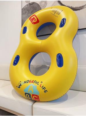 China Yellow Thickened Plastic Swim Ring Kayak For Water Park Slide Play for sale