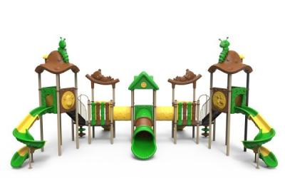 China OEM Galvainzed Steel Commercial Large Plastic Slide For Kids Play for sale