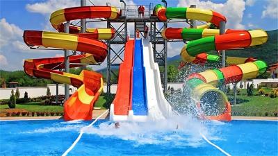중국 220m3/h 오락 작은 물 슬라이드 어린이 워터 파크 경주 판매용