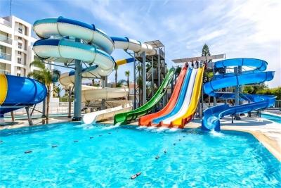 중국 야외 놀이공원 유리섬유 수영장 물 슬라이드 놀이 장비 판매용